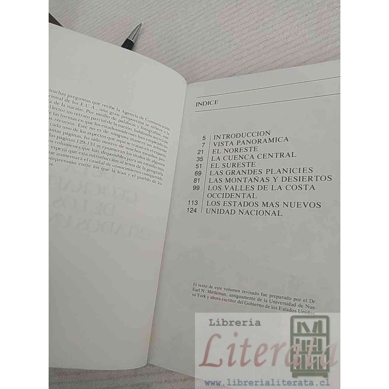 Reseña de la geografía de los Estados Unidos Earl N Mittlemann SIC EEUU