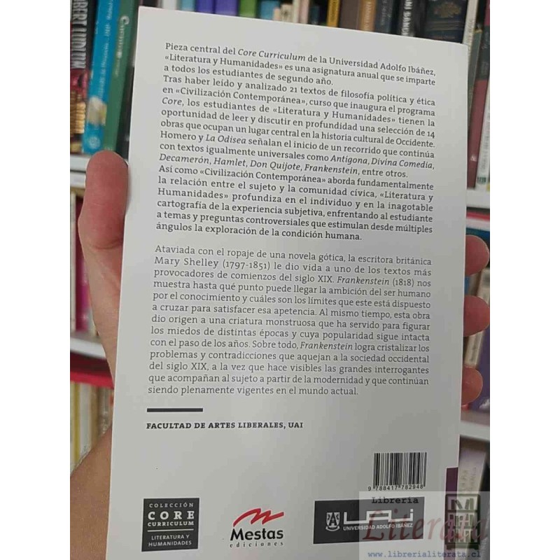 Frankenstein o el moderno Prometeo Mary W Shelley Mestas ediciones Universidad Adolfo Ibáñez