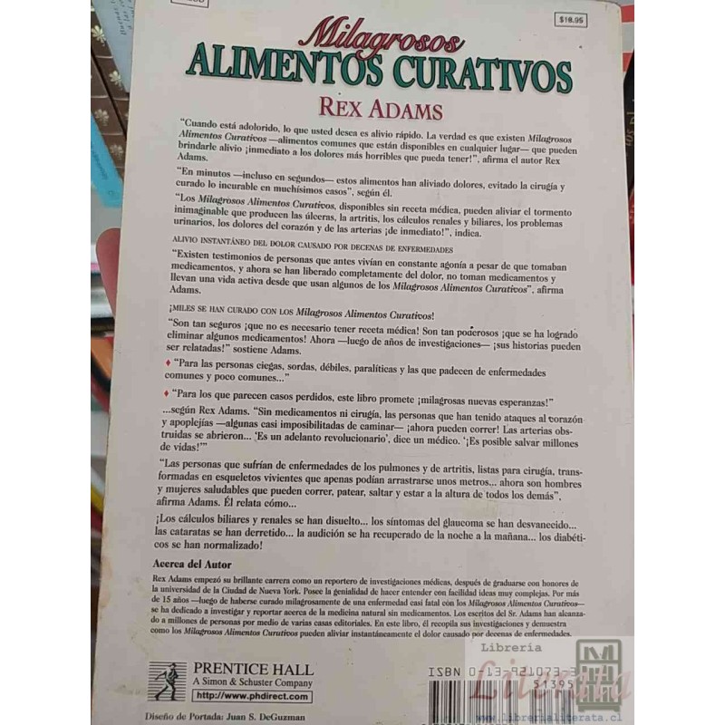 Milagrosos Alimentos curativos Rex Adams Prentice Hall 316 páginas ...
