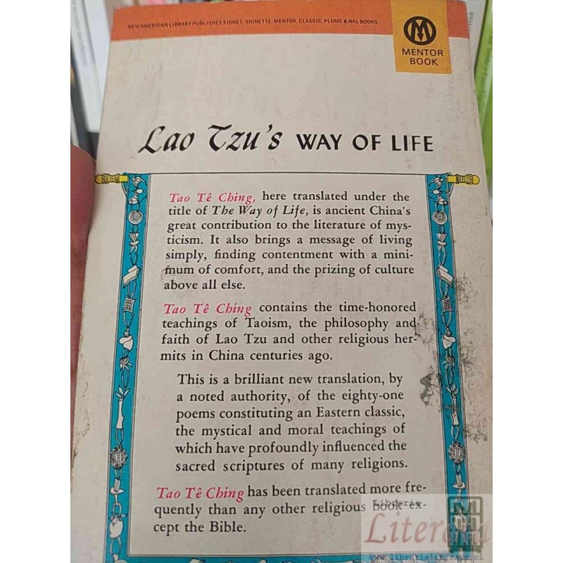Tao te ching Lao Tzu Mentor Book EN INGLES